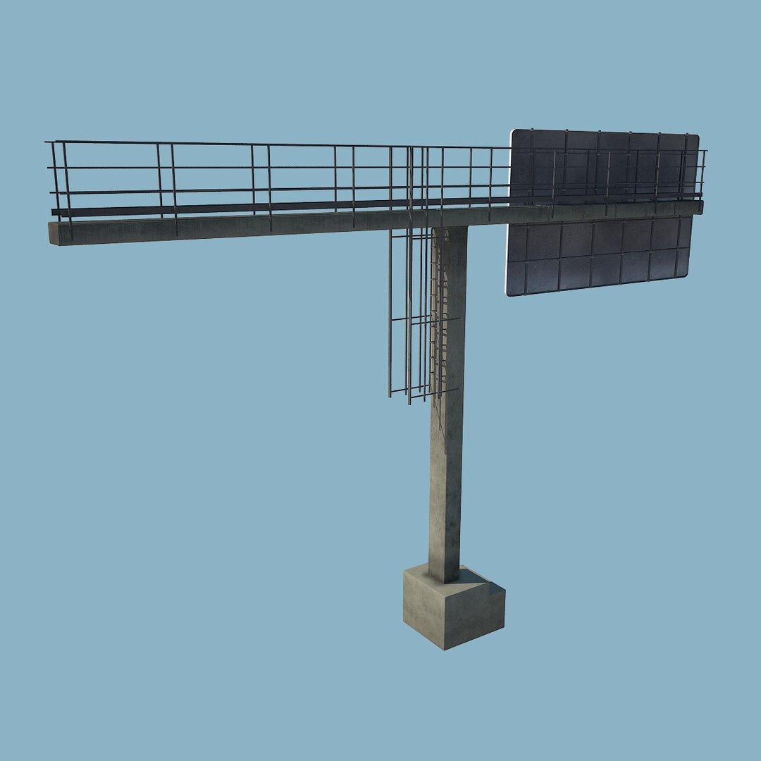 Overhead Gantry Sign 3d 3ds