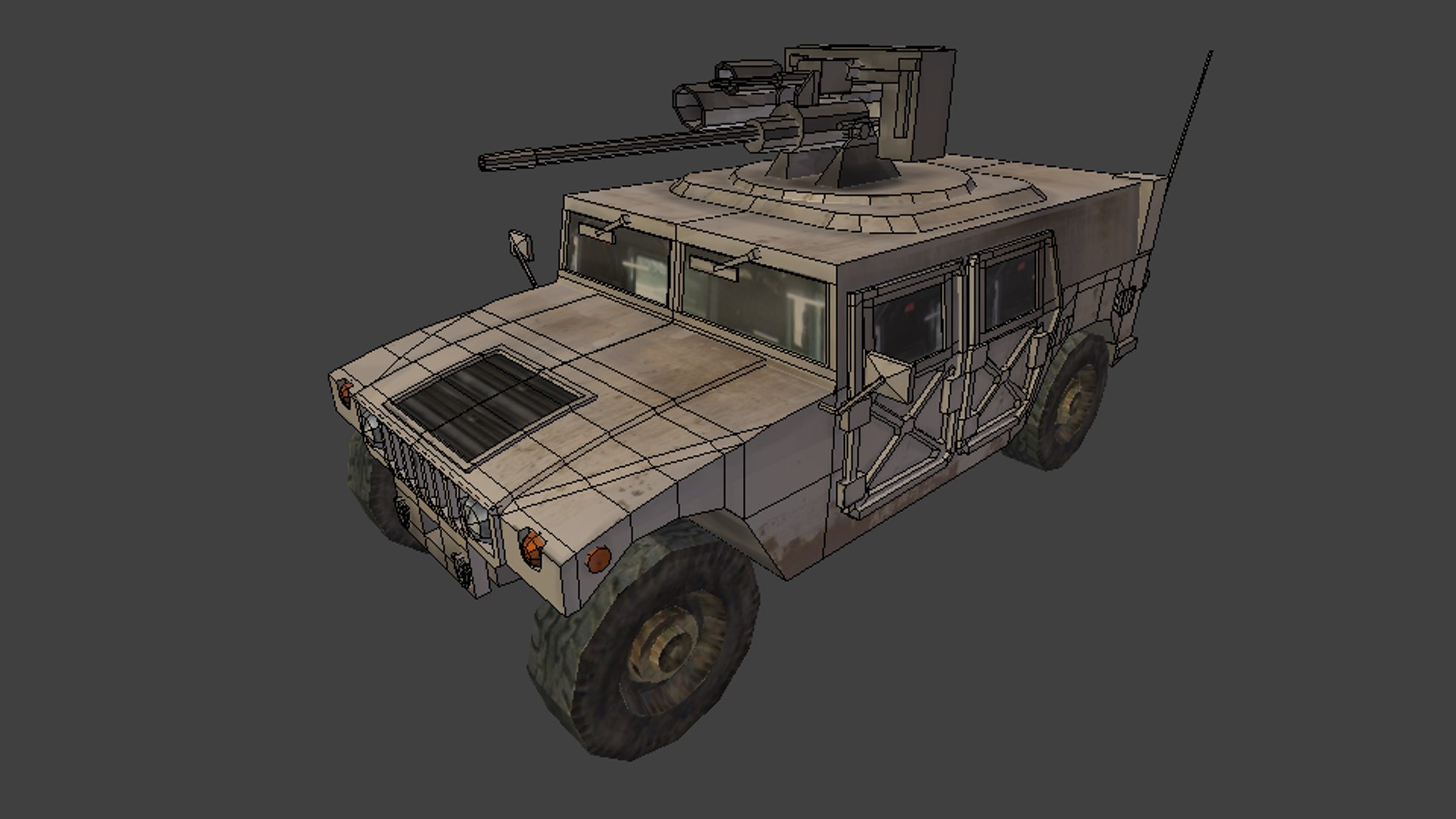 3D model humvee m242 bushmaster - TurboSquid 1362176