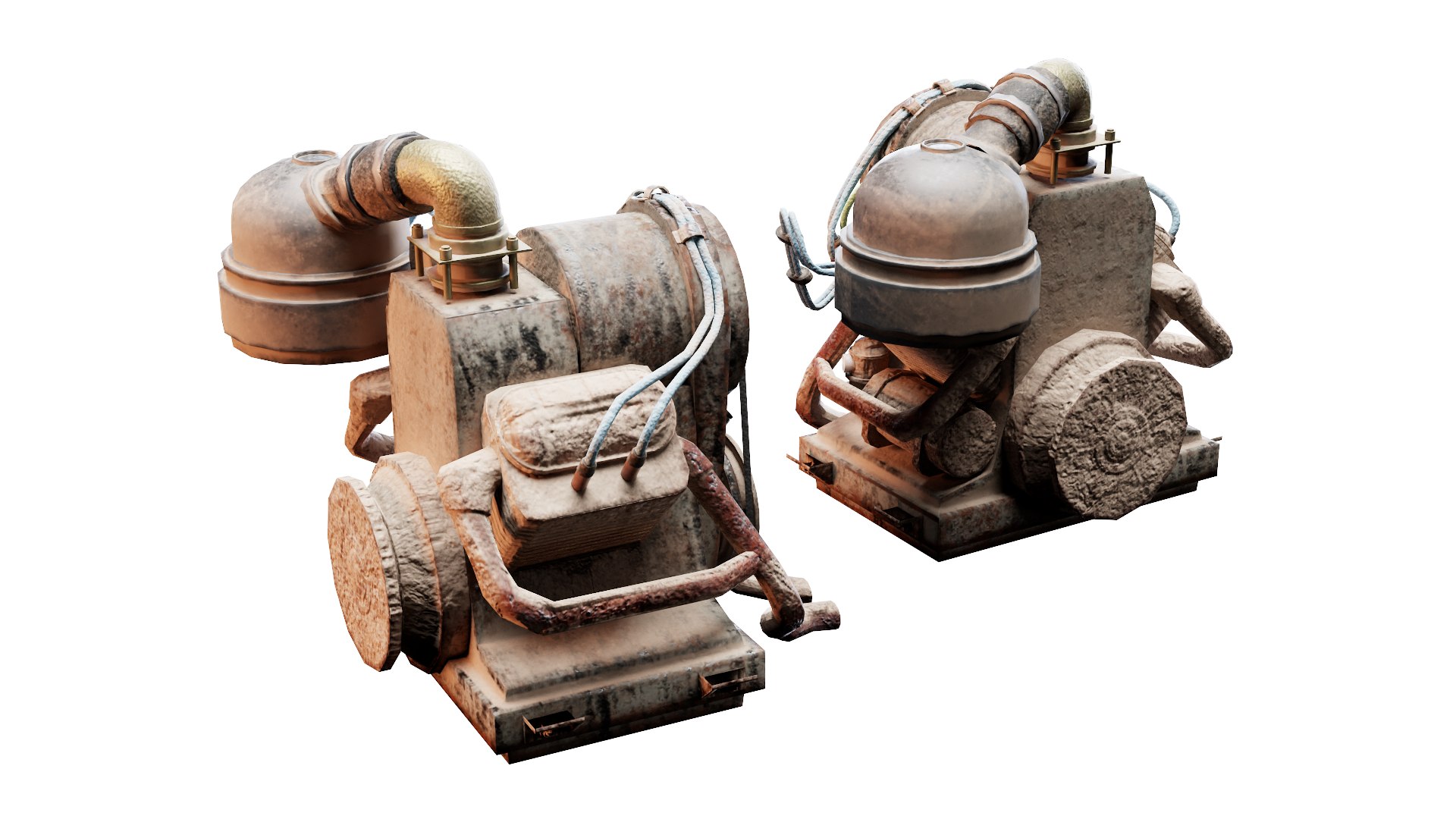 Old Rusty Vintage Car Engine Vehicle Part Da1 3D Model - TurboSquid 1964437