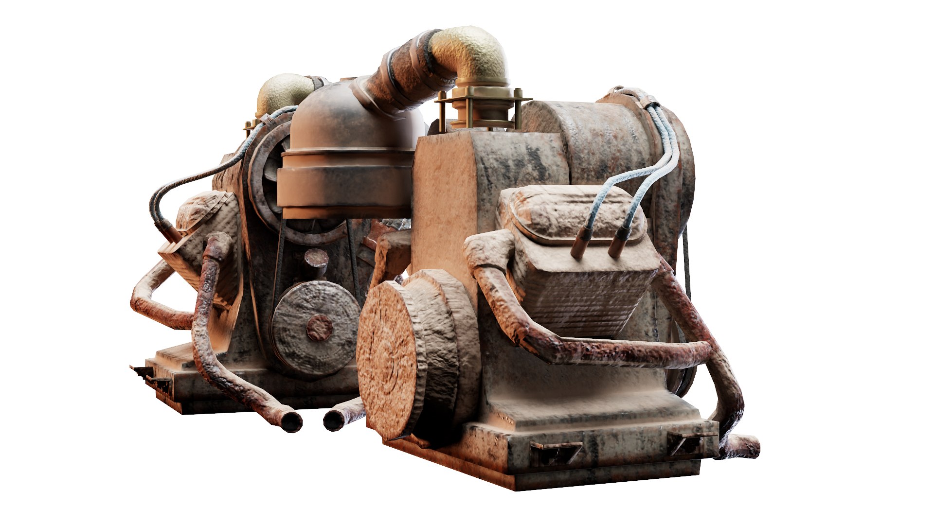 Old Rusty Vintage Car Engine Vehicle Part Da1 3D Model - TurboSquid 1964437