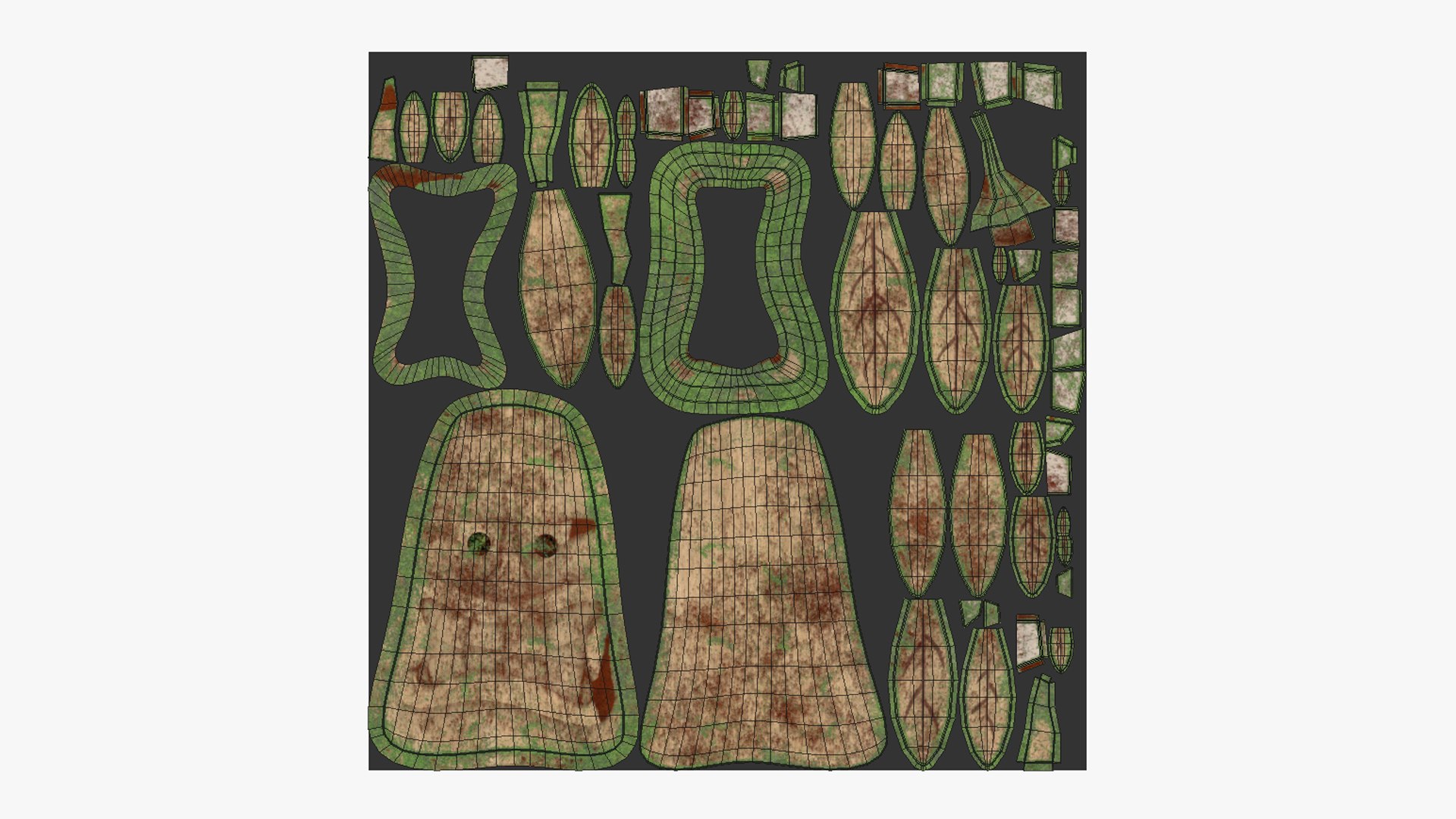 Tribal Mask H09 Wood Mud - Costume Character Design 3D Model ...