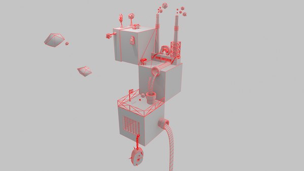 Low Poly Cube City 3D model - TurboSquid 1736819