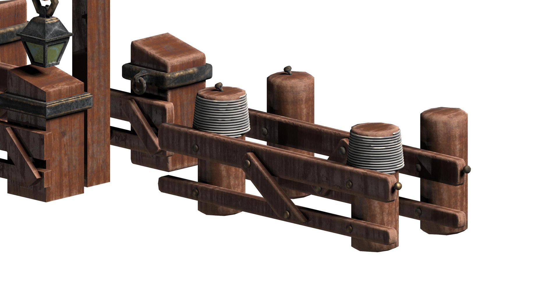 3D Modular Wooden Fence Game Asset - TurboSquid 2104211