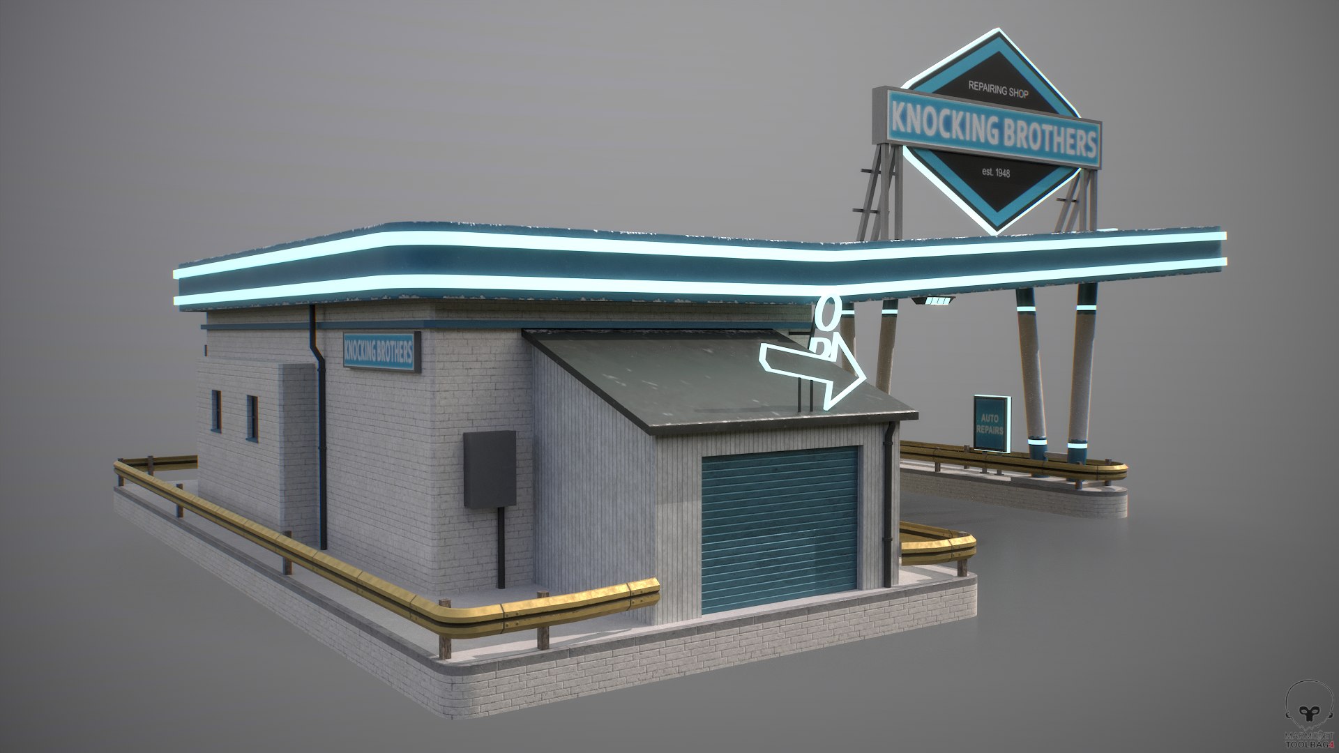 Auto Repair Shop 3D Model - TurboSquid 2159761
