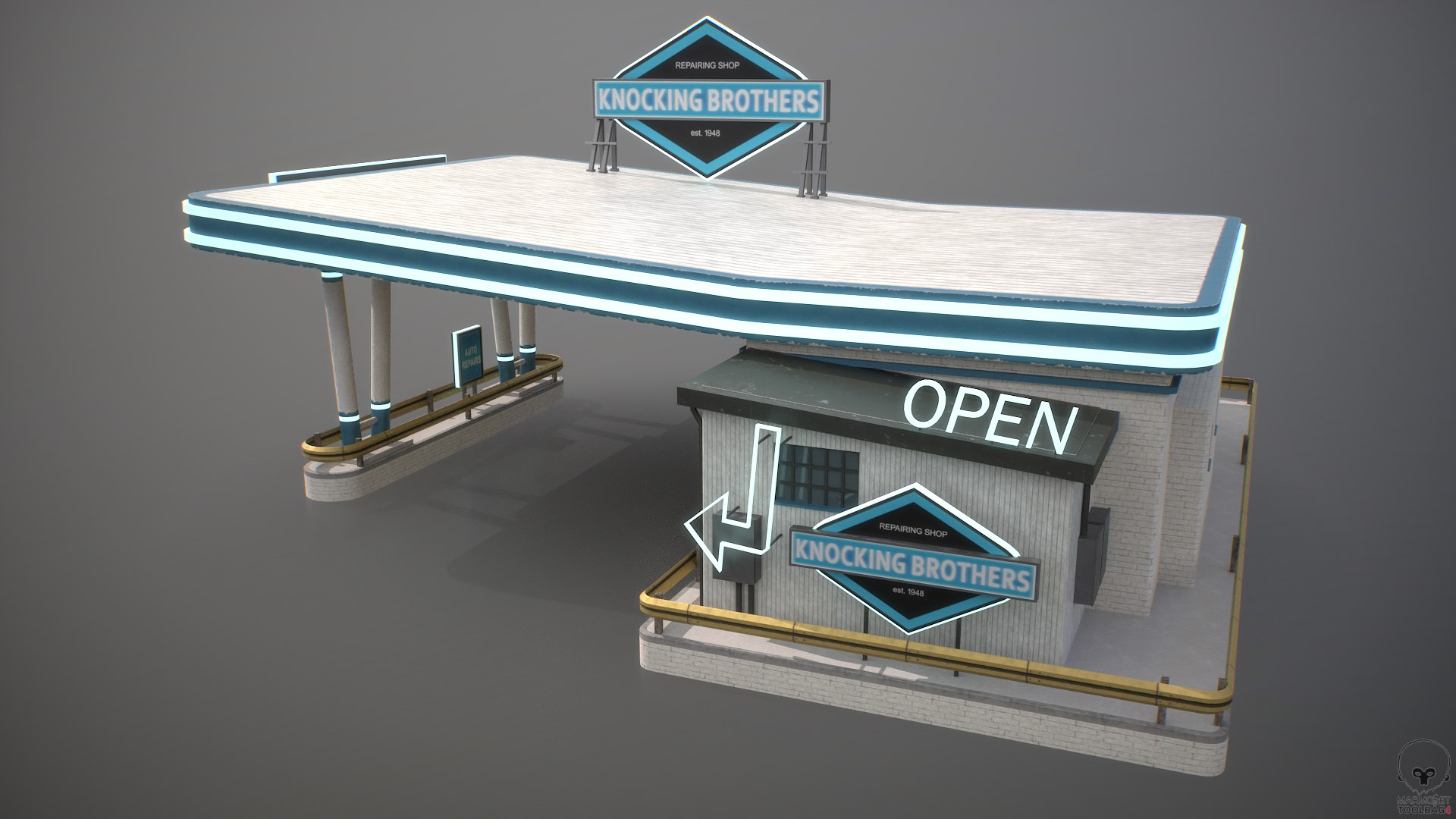 Auto Repair Shop 3D Model - TurboSquid 2159761