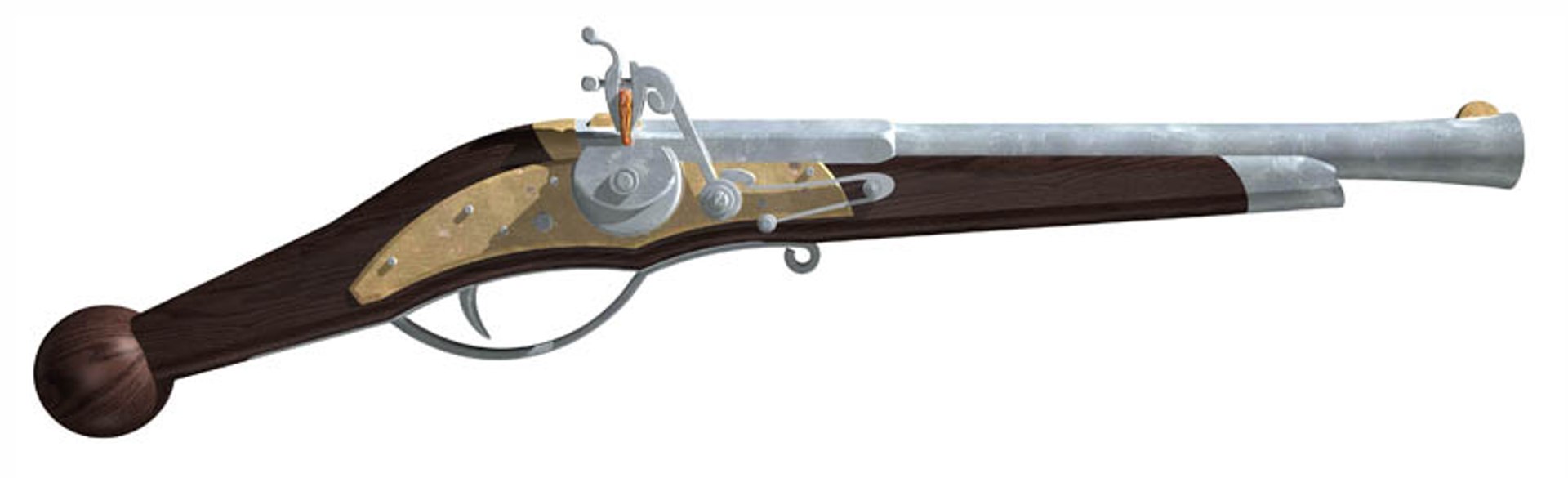 3d Model Pistol Wheellock Wheel