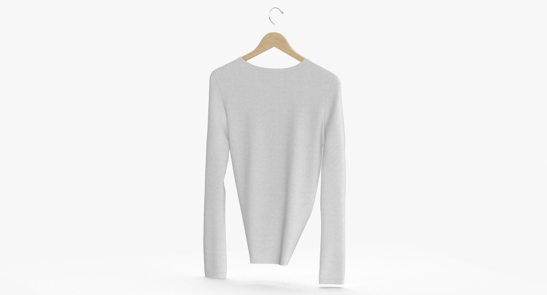 3D Long Sleeve Hanging Female Crew Neck Knotted White Blank And Branded ...