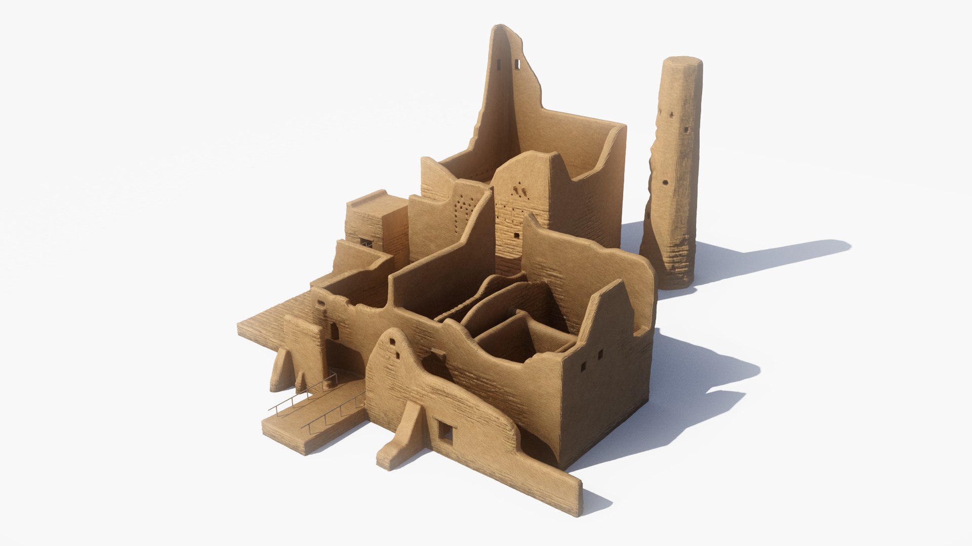 Ad Diriyah Town 3D Model - TurboSquid 1785632