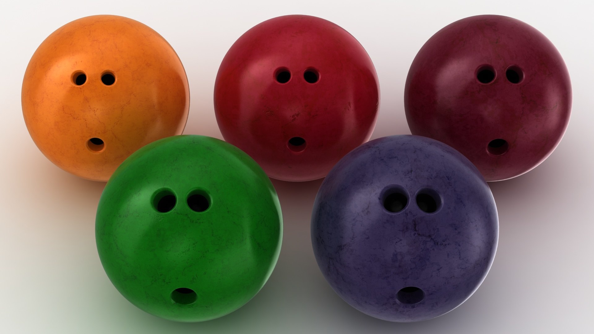 Bowling ball set model - TurboSquid 1596520