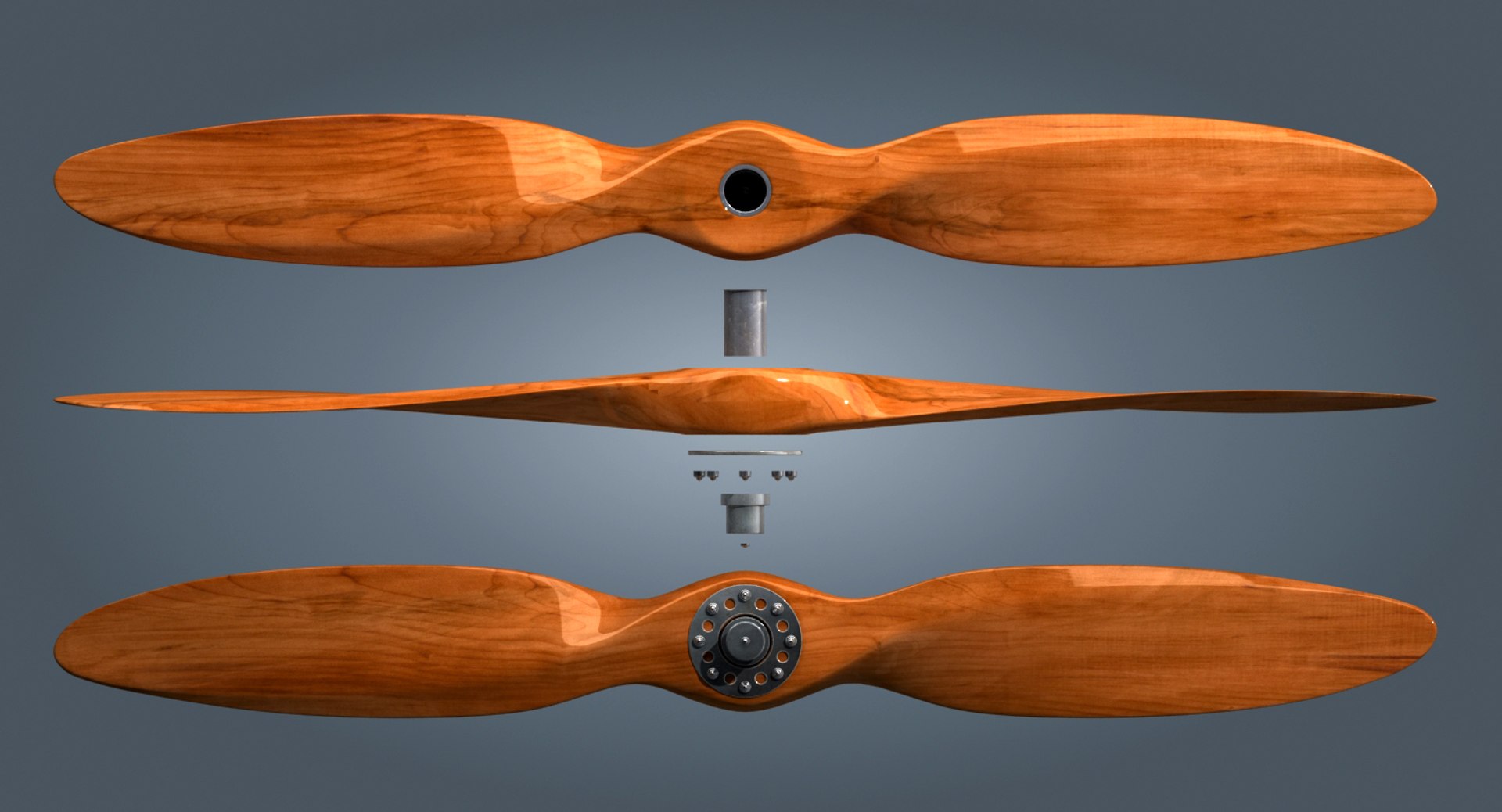 Wooden Propeller Model - TurboSquid 1349034