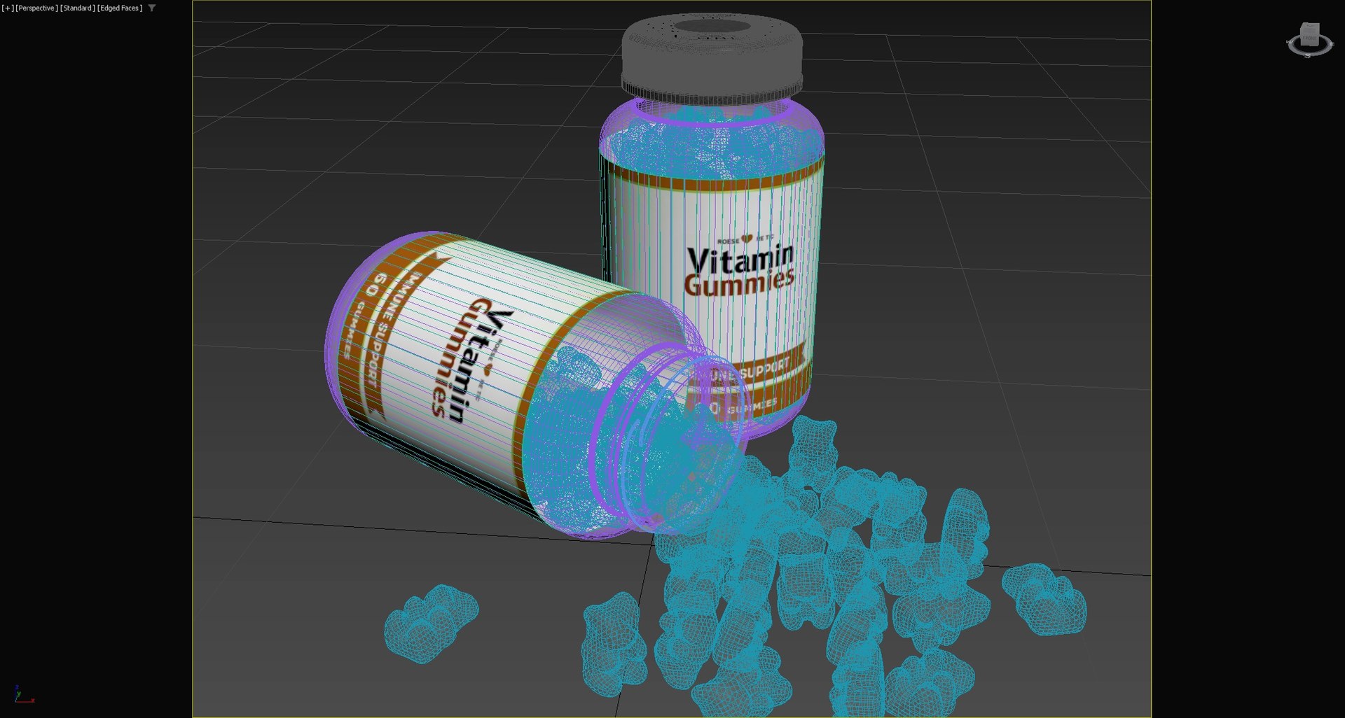 Gummy Bears Supplement Bottle 3D Model - TurboSquid 2410407