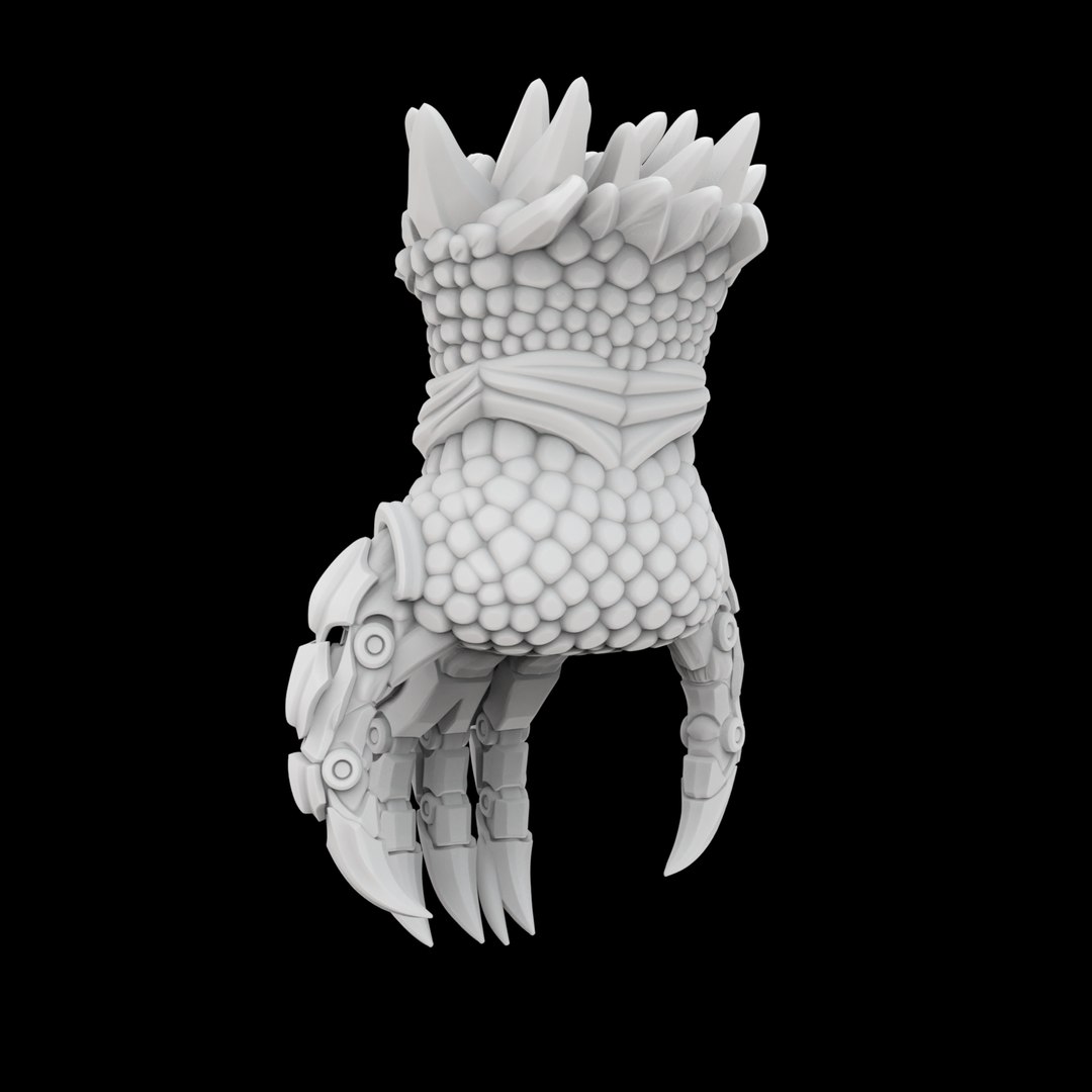 Hybrid Mecha Dragon Claw 3D Print Model Fantasy Mechanical Sculpture 3D ...