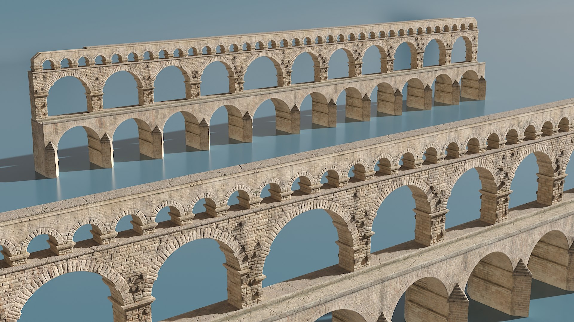 Ancient Roman Aqueduct 3D - TurboSquid 2349692