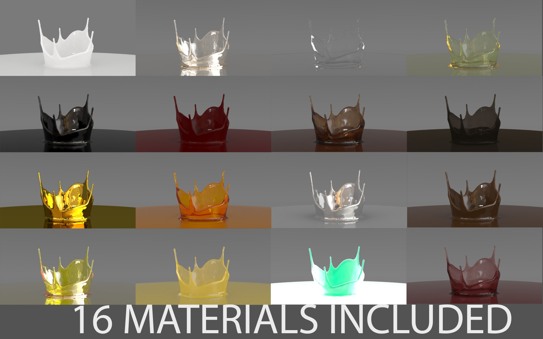 3D Liquid Crown Splash Model - TurboSquid 1939681