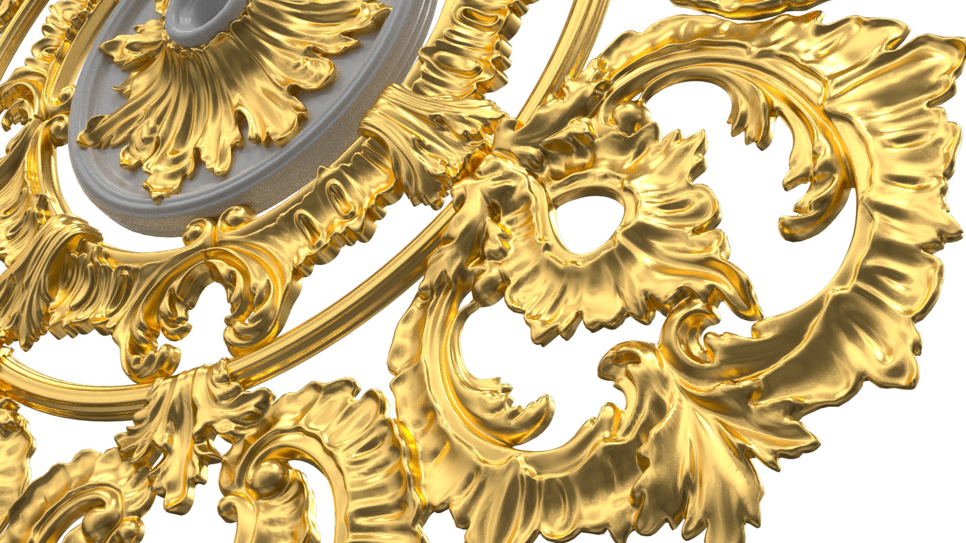 3D Model Ceiling Sockets Gypsum Plaster DR265 - TurboSquid 2109134