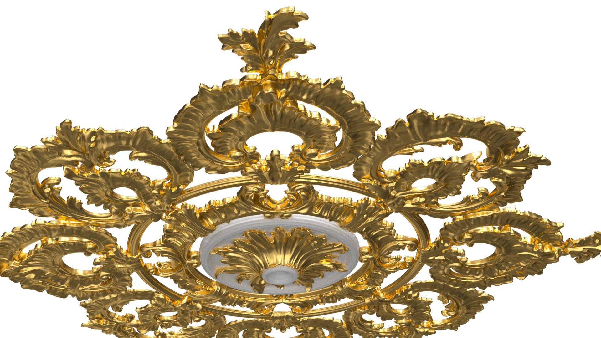 3D Model Ceiling Sockets Gypsum Plaster DR265 - TurboSquid 2109134