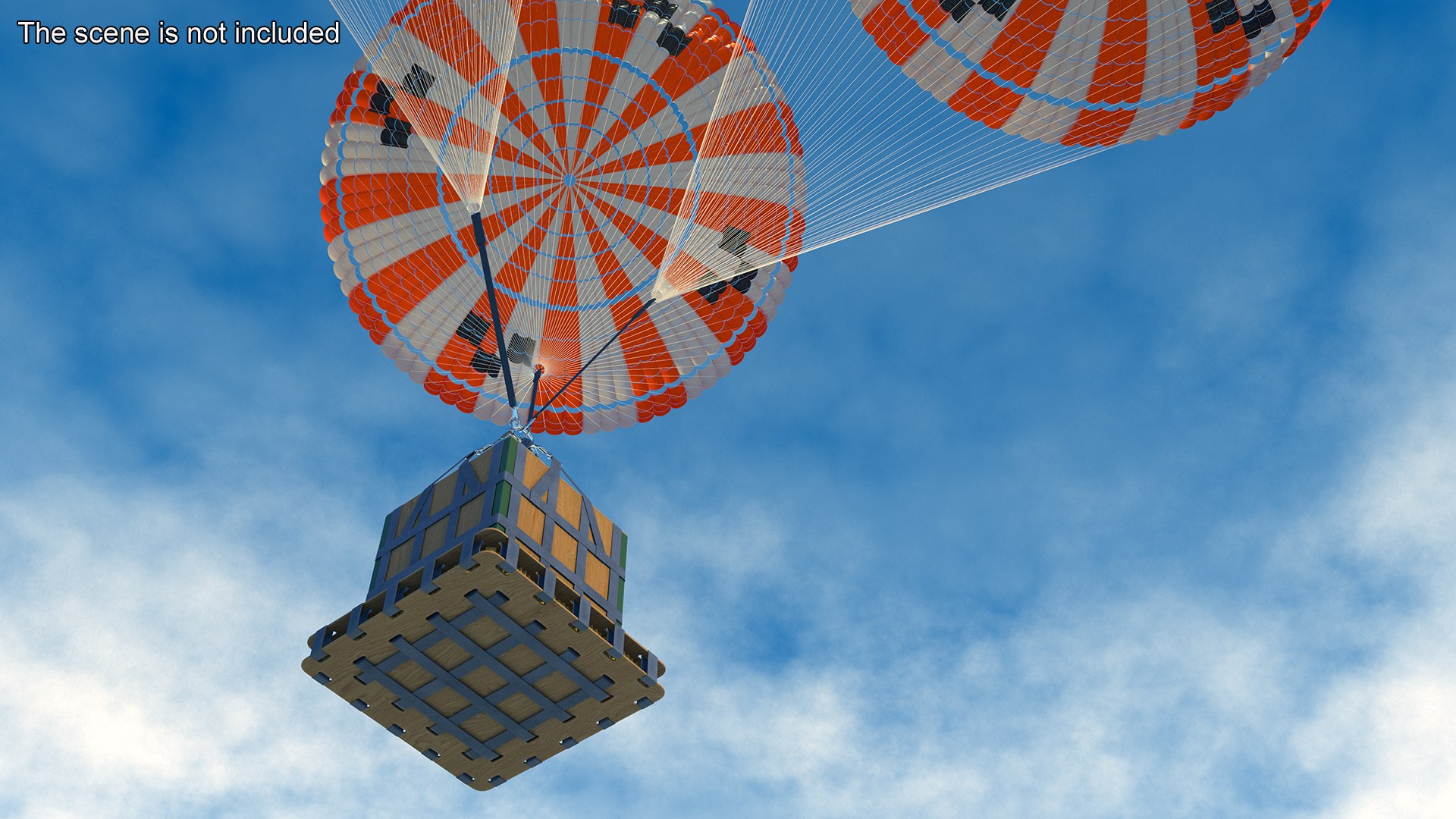 3D Elevating Parachute System Triple For NASA Cargo - TurboSquid 2239293