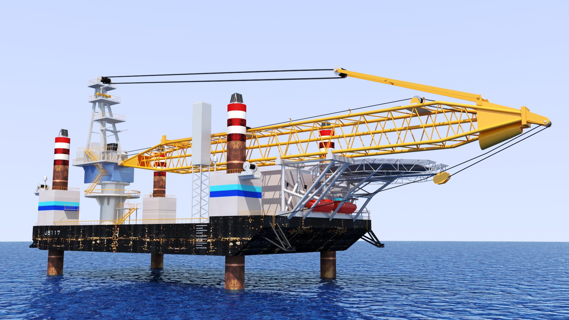 Jackup Platform 3D - TurboSquid 1703384