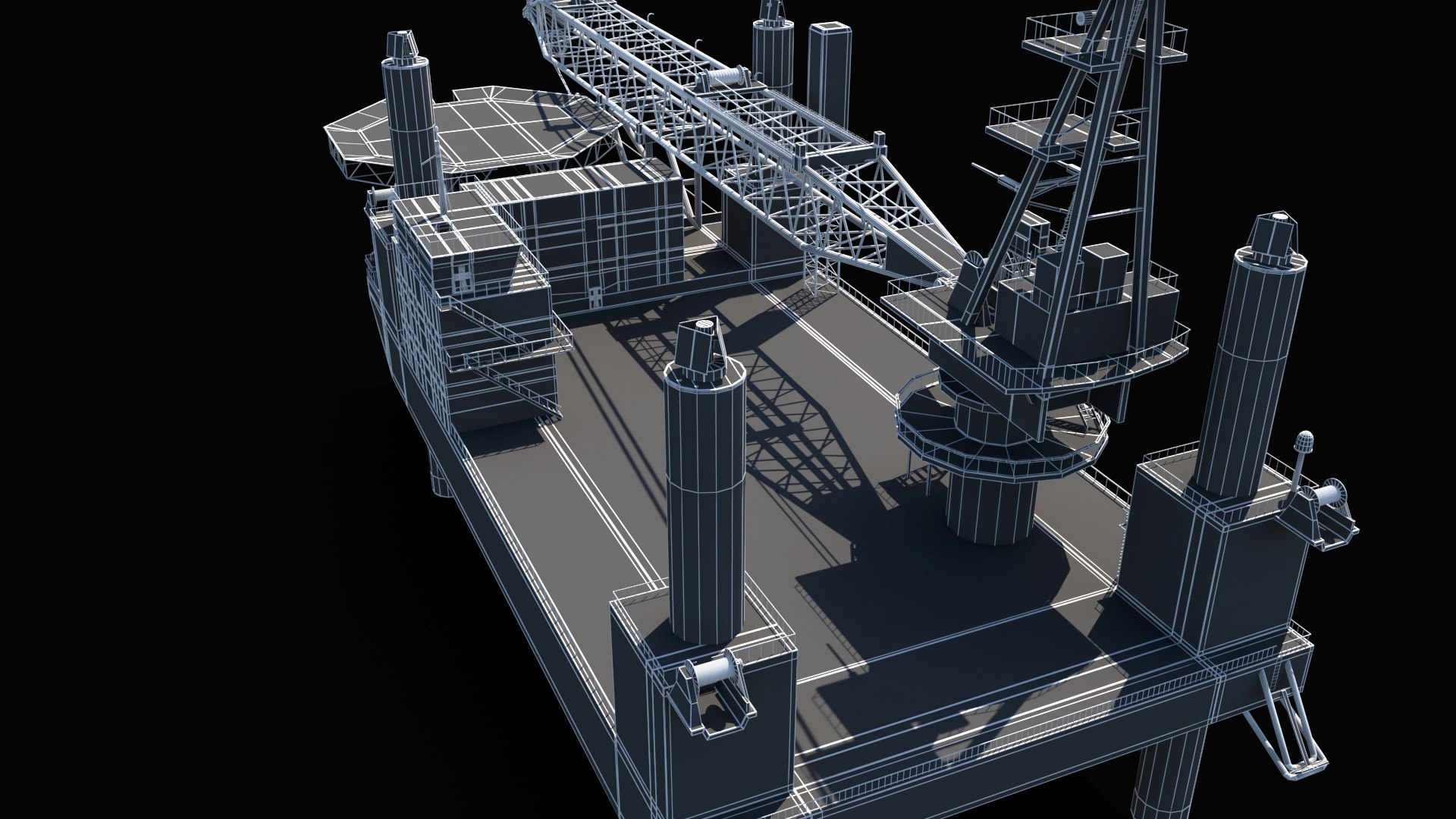 Jackup Platform 3D - TurboSquid 1703384