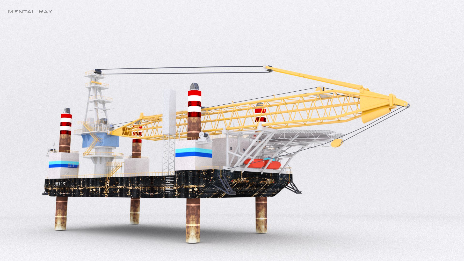 Jackup Platform 3D - TurboSquid 1703384