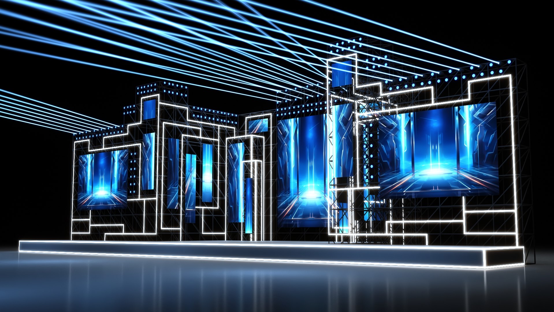 Virtual Concert Stage 05 3D Model - TurboSquid 2259417