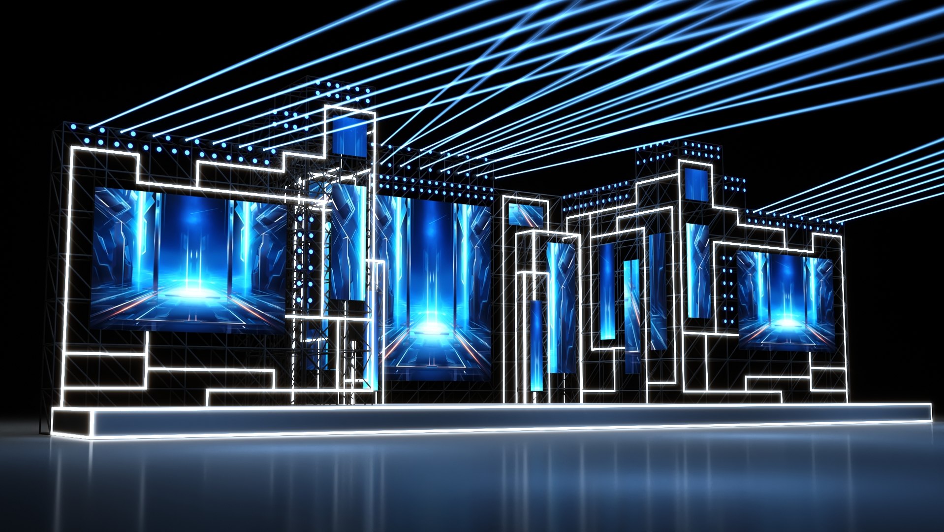 Virtual Concert Stage 05 3D Model - TurboSquid 2259417