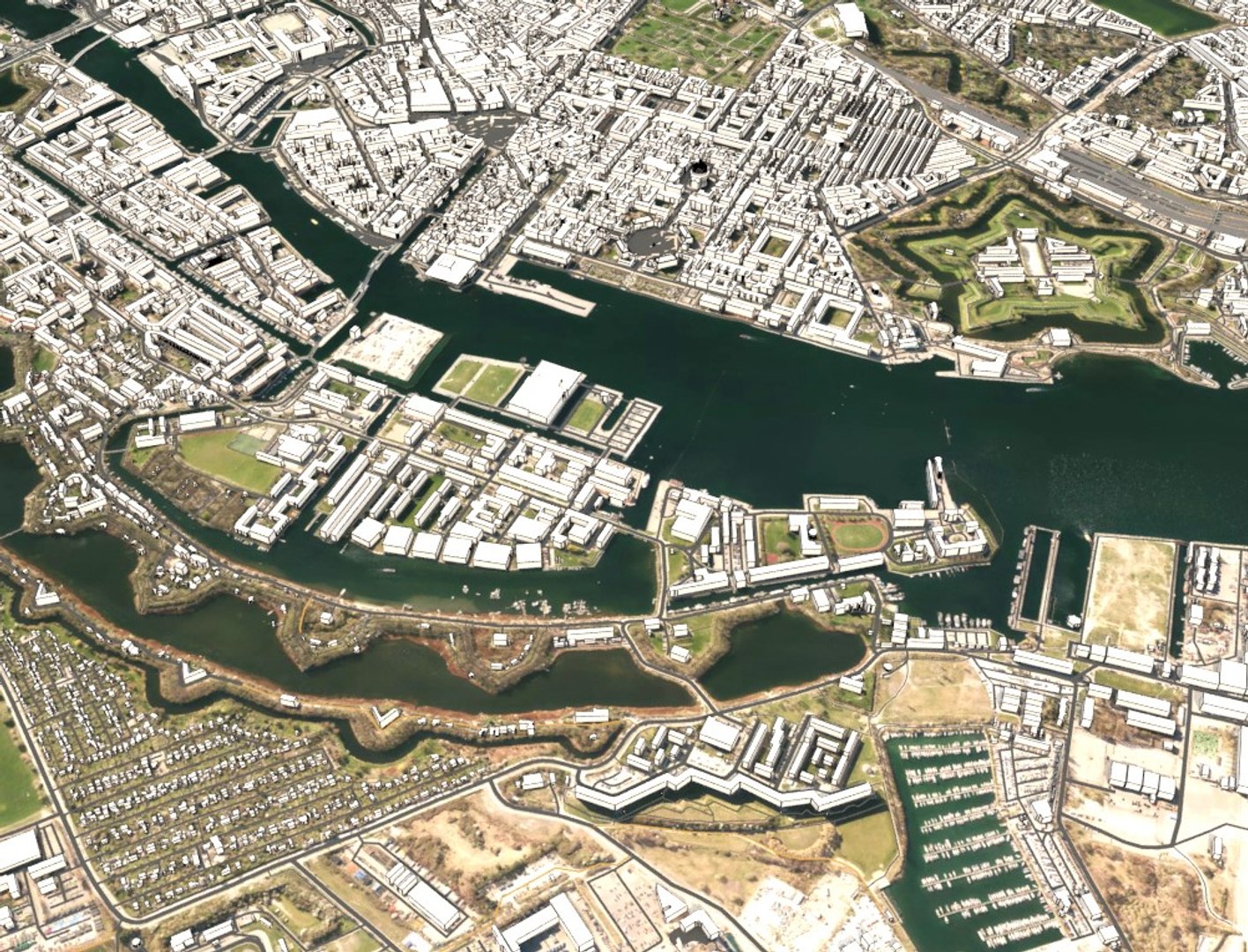 Cityscape Copenhagen Denmark City 3D Model - TurboSquid 1638622