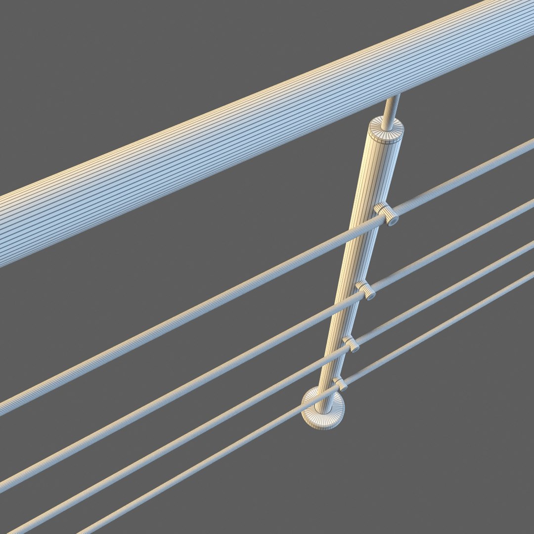 3d Model Steel Railing