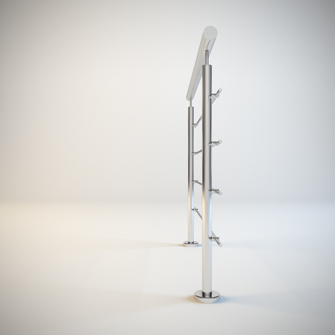 3d Model Steel Railing