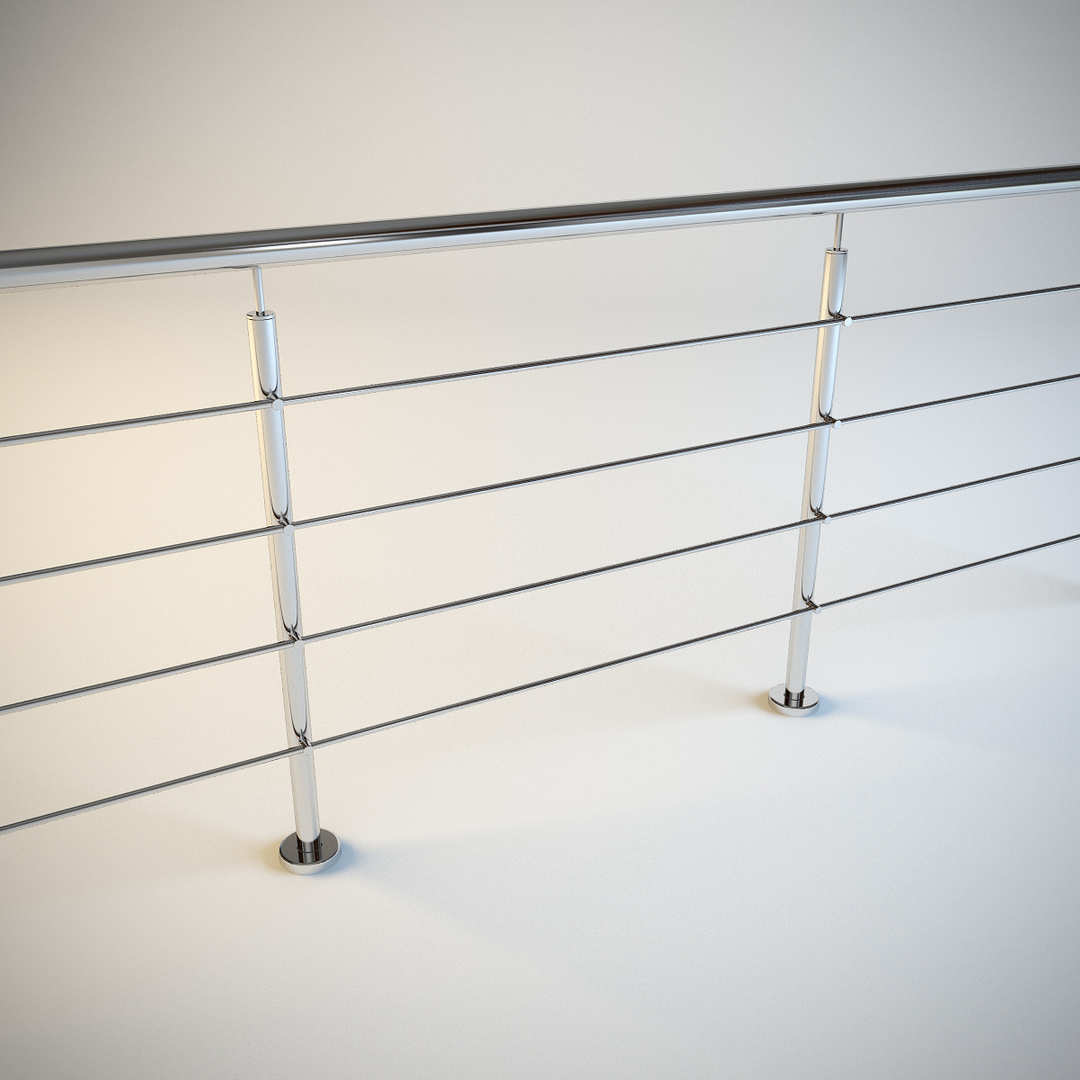 3d model steel railing