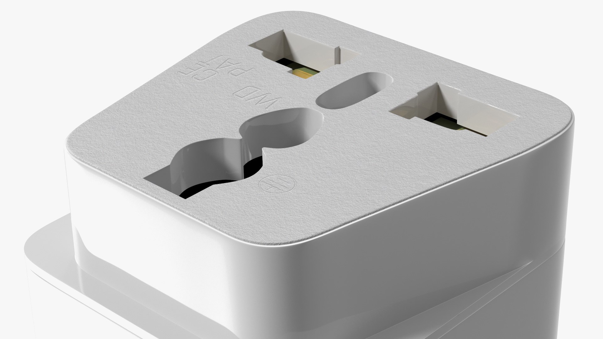 3D Type E F Universal Plug Adapter White - TurboSquid 1839190