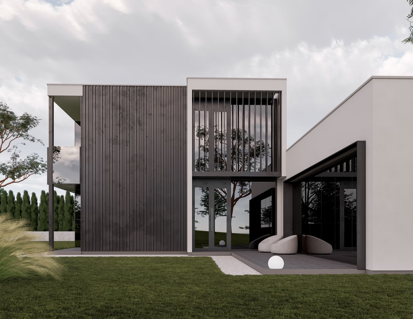 Family House 28 - Created With Fully Parametric Revit Families Model ...