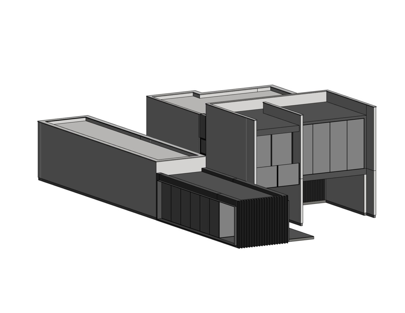 Family House 28 - Created With Fully Parametric Revit Families Model ...