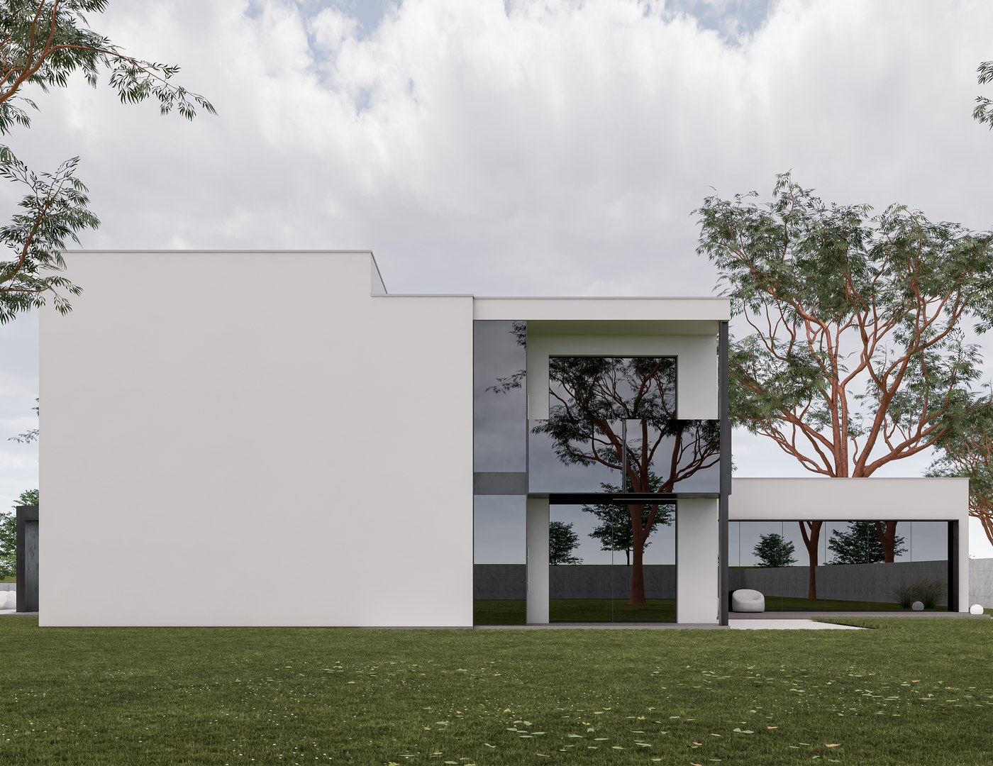 Family House 28 - Created With Fully Parametric Revit Families Model ...