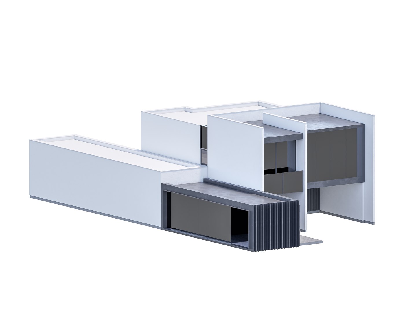 Family House 28 - Created With Fully Parametric Revit Families Model ...