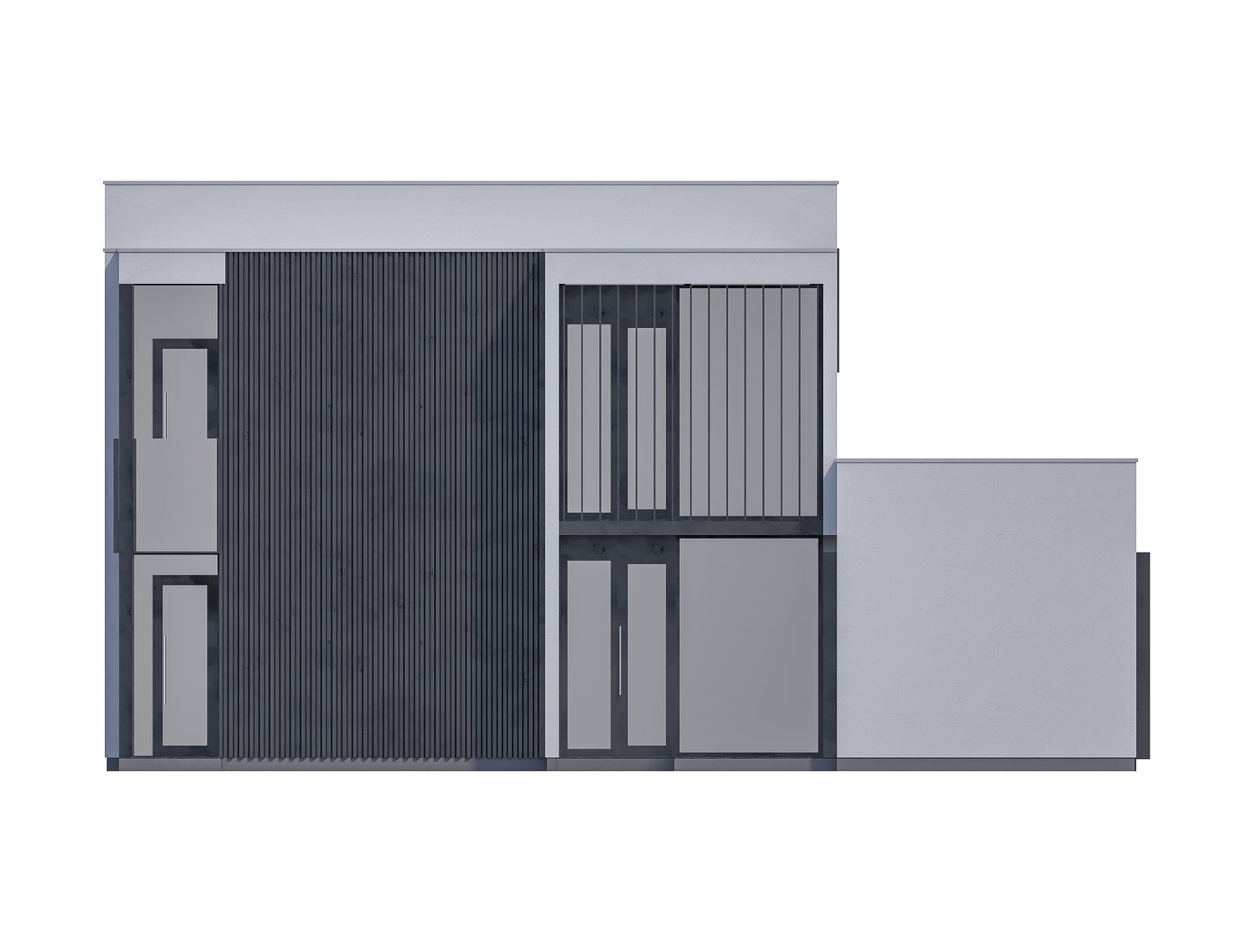 Family House 28 - Created With Fully Parametric Revit Families Model ...