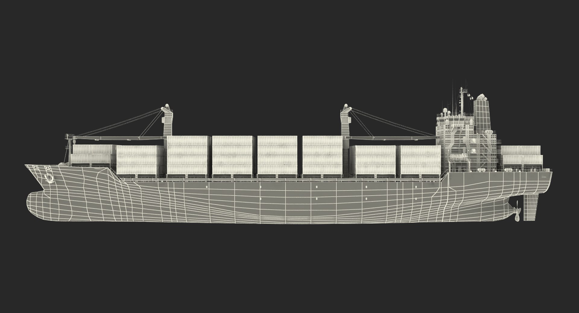 container ship 3d model