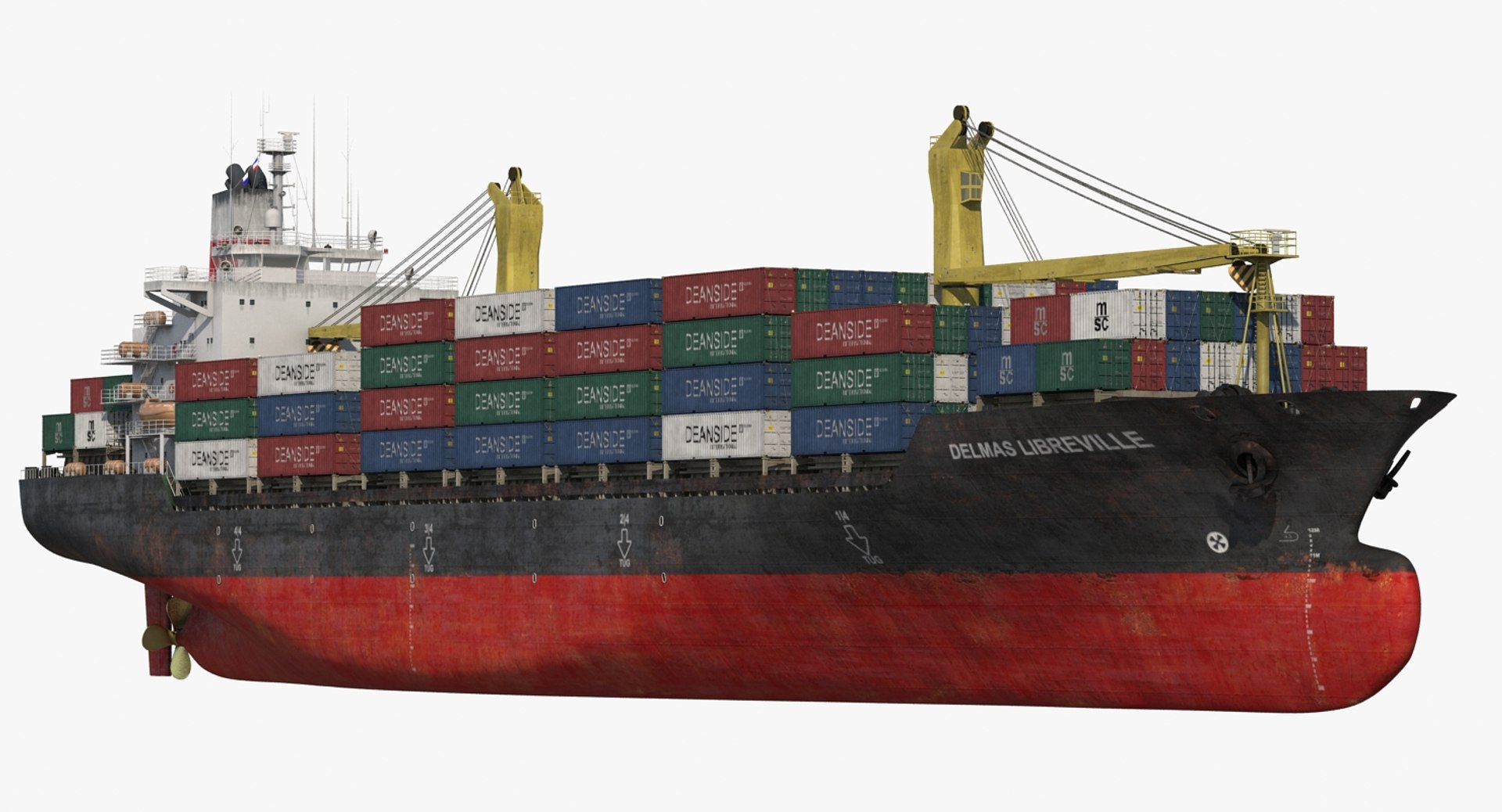 container ship 3d model