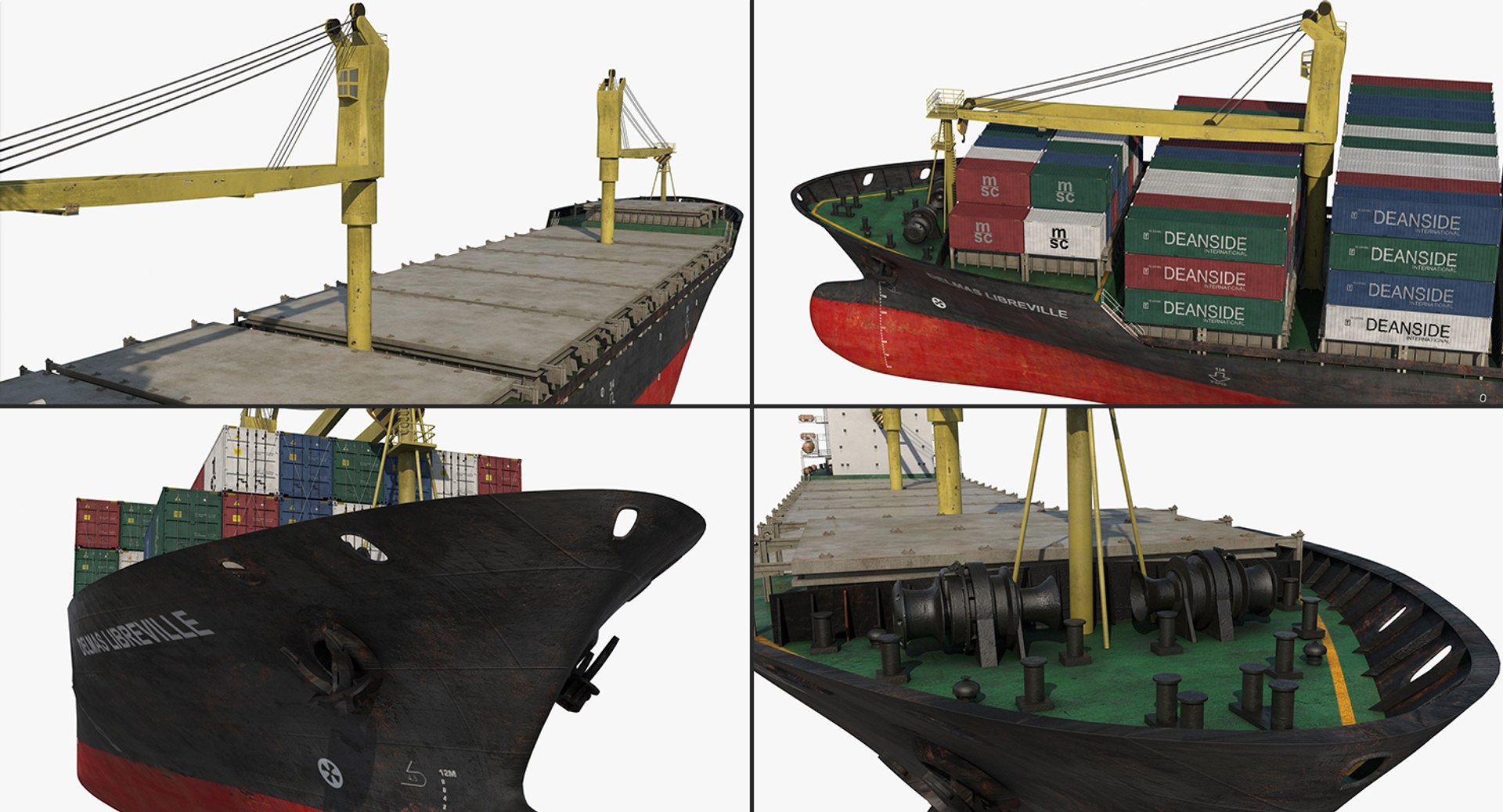 container ship 3d model