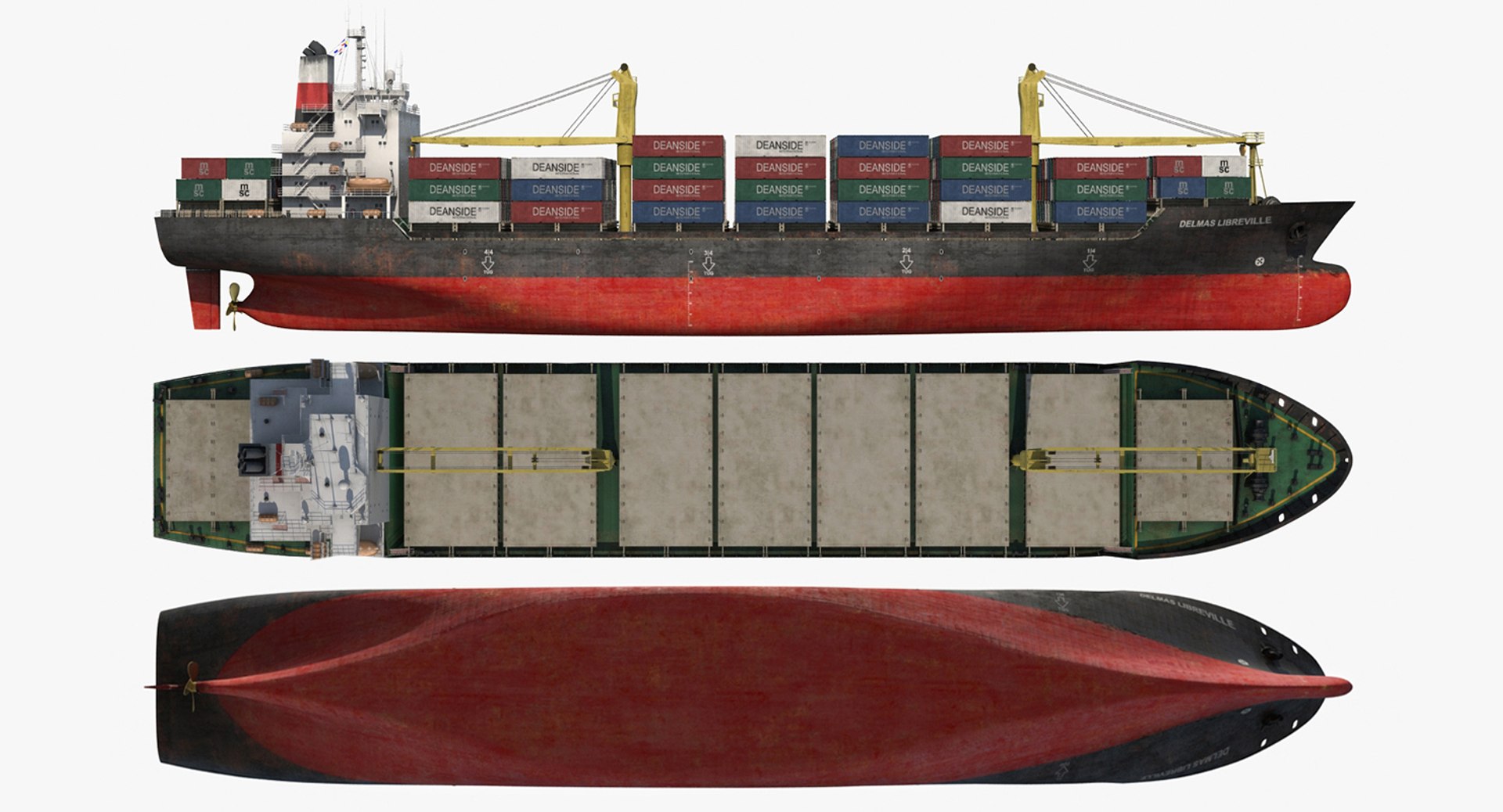 container ship 3d model