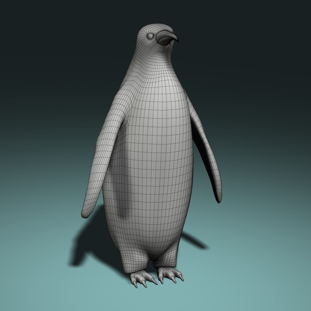 3d penguin animation model