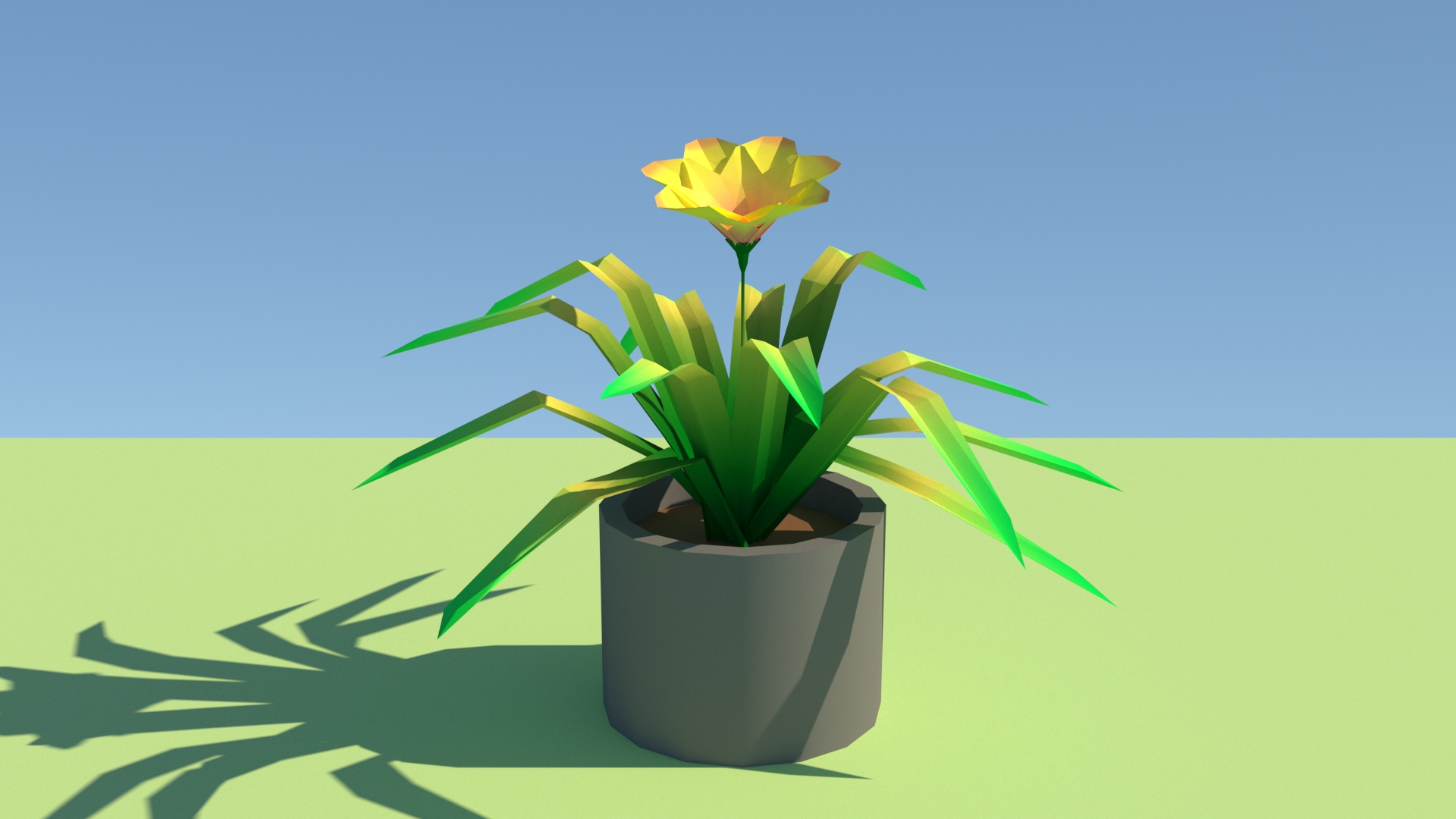 Low Poly Yellow Flower Model - TurboSquid 1999471