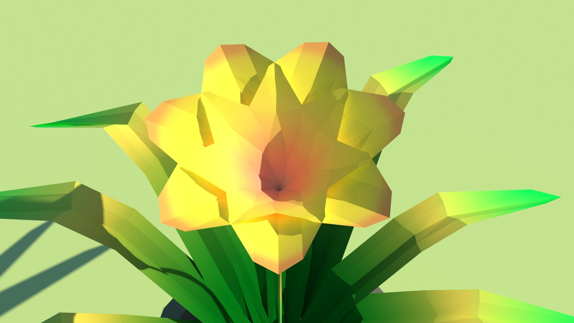 Low Poly Yellow Flower Model - TurboSquid 1999471