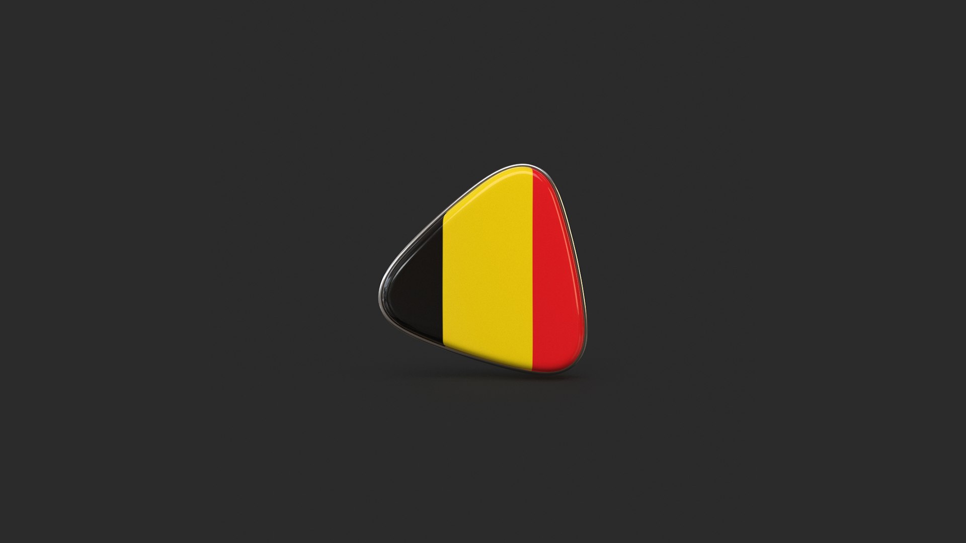 3D Belgium Flag Icon model - TurboSquid 2058907