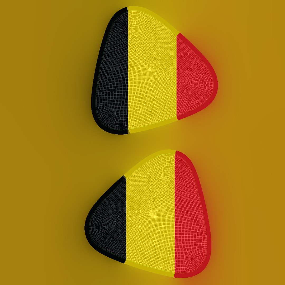 3D Belgium Flag Icon model - TurboSquid 2058907
