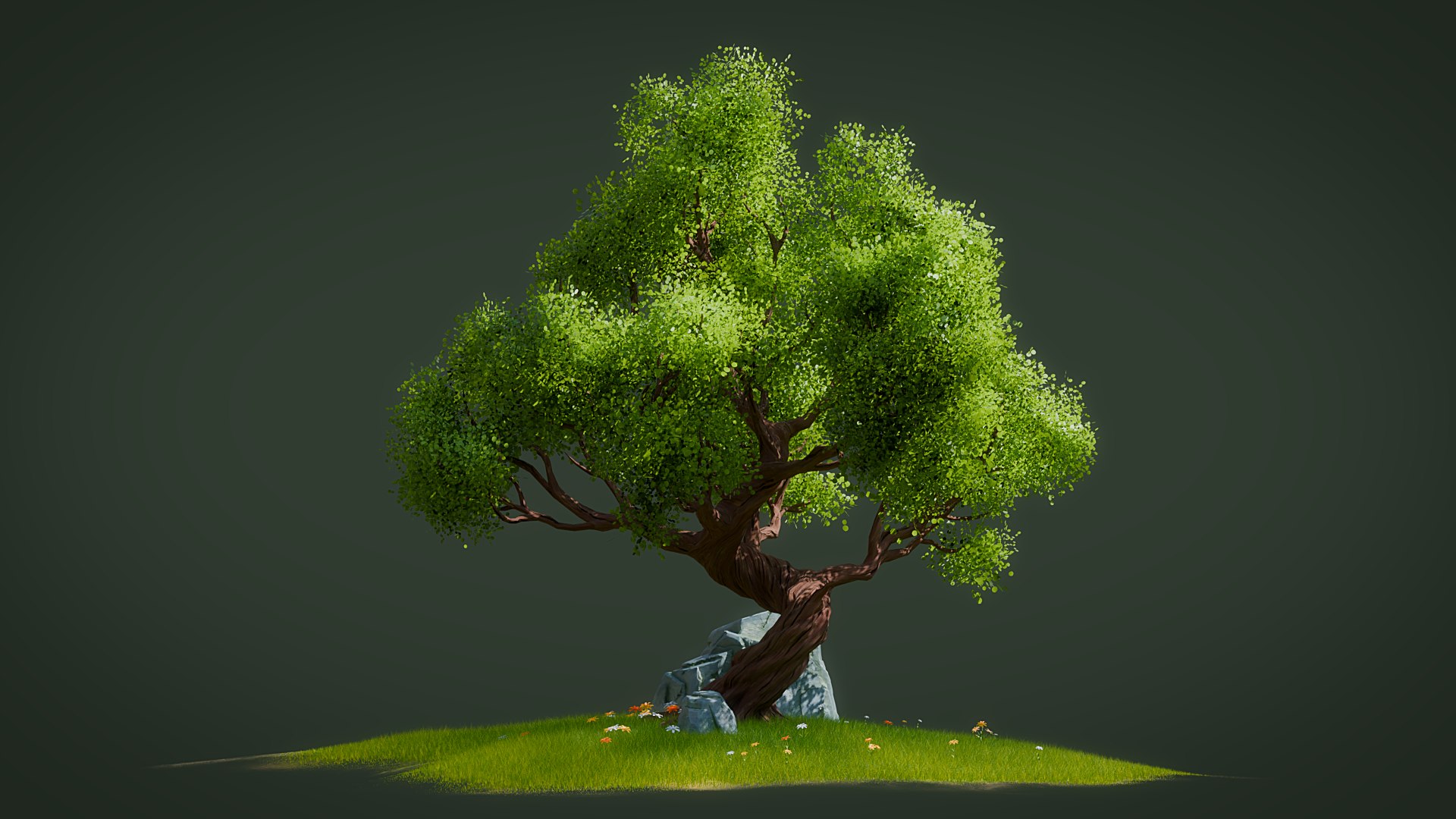 Cartoon Stylized Tree 3D Model - TurboSquid 2385530