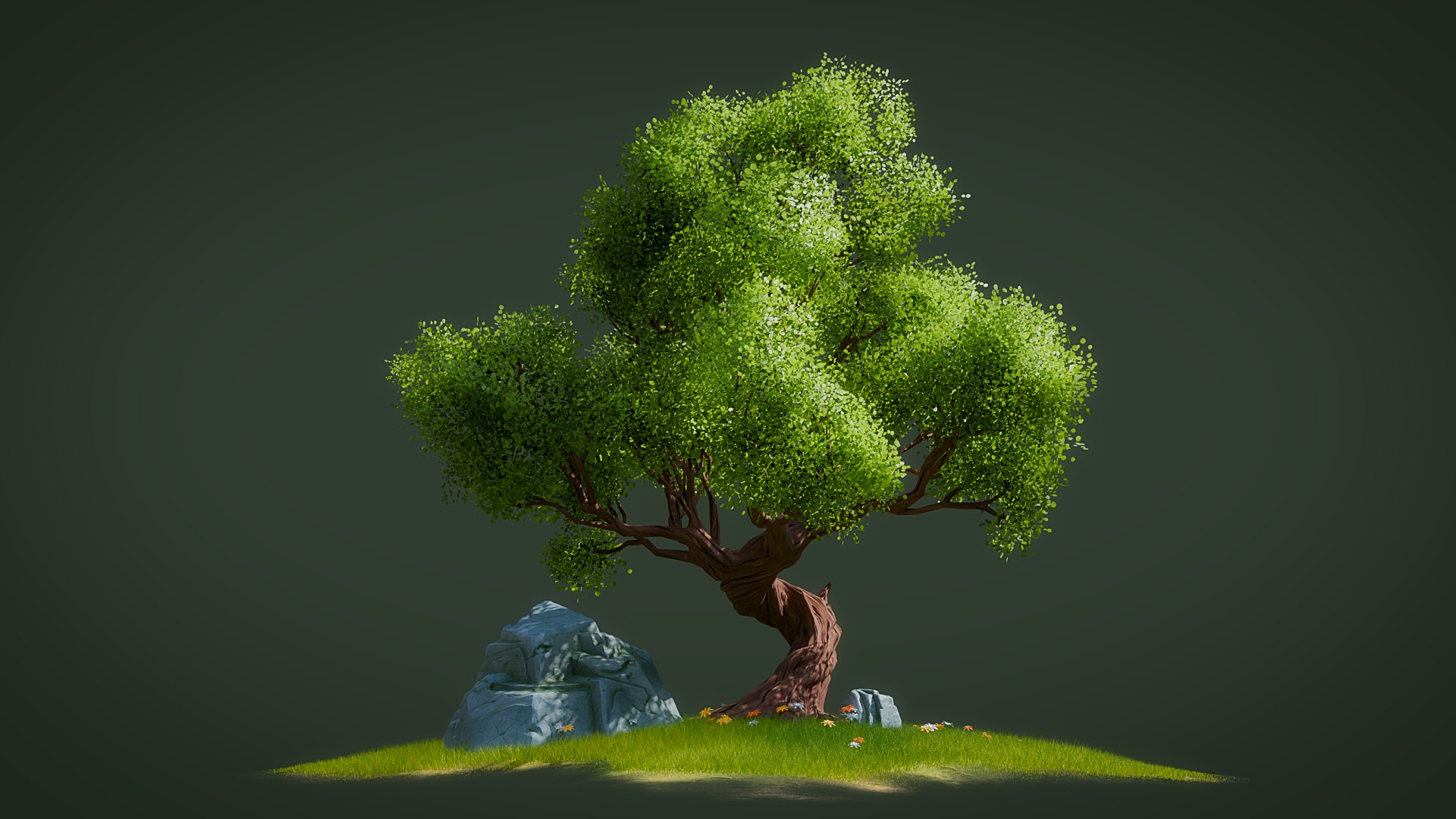 Cartoon Stylized Tree 3D Model - TurboSquid 2385530