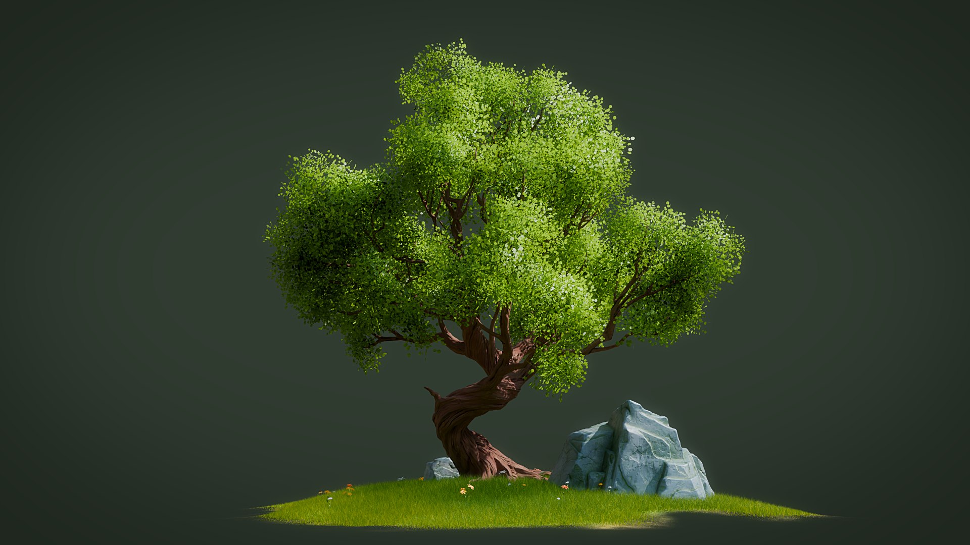 Cartoon Stylized Tree 3D Model - TurboSquid 2385530