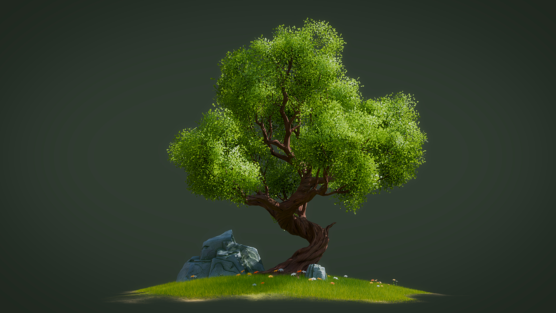 Cartoon Stylized Tree 3D Model - TurboSquid 2385530