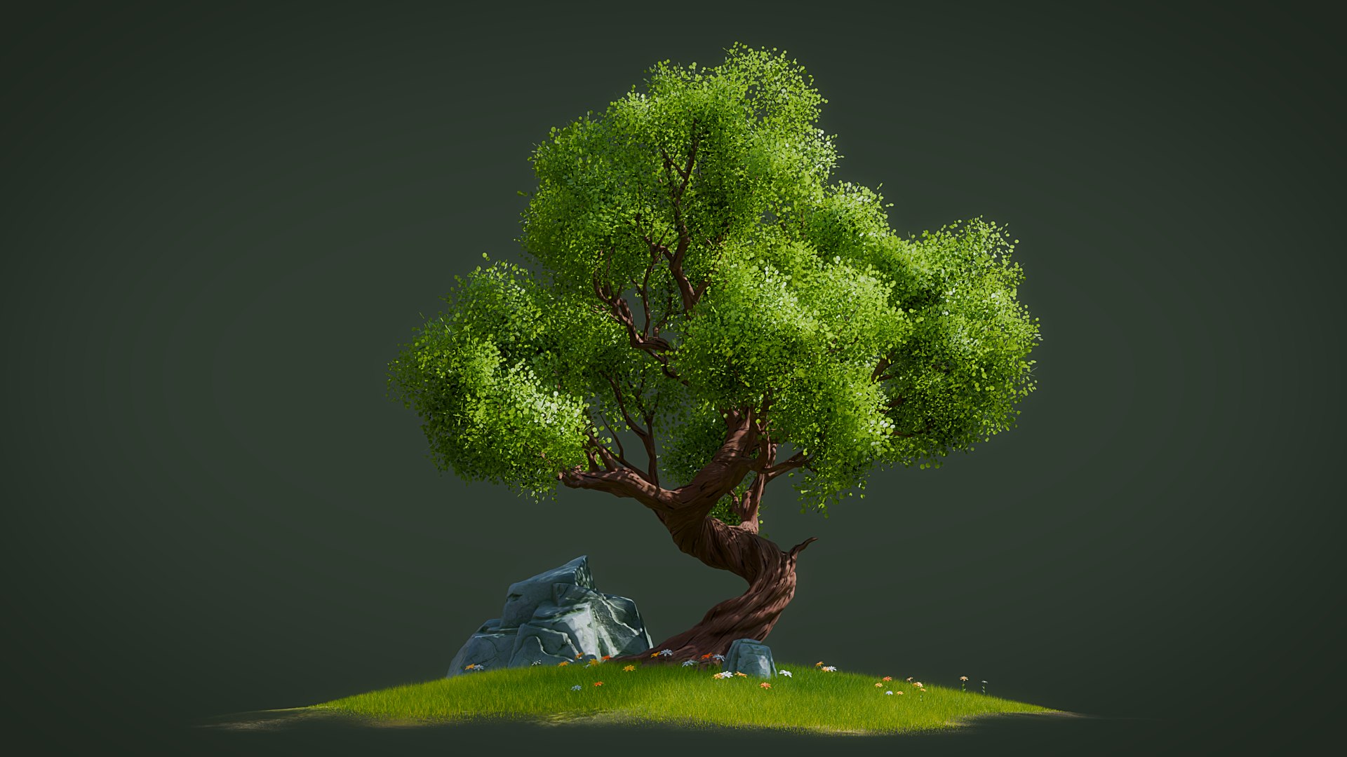 Cartoon Stylized Tree 3D Model - TurboSquid 2385530